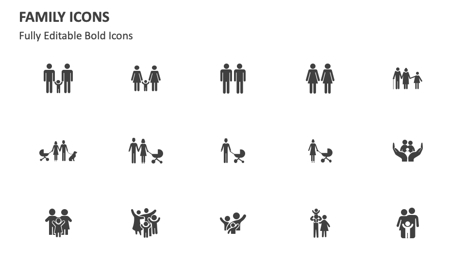 Family Icons for Google Slides and PowerPoint