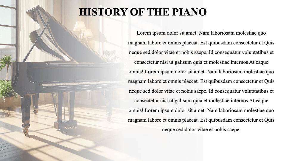Free Piano Presentation Theme for Google Slides and PowerPoint
