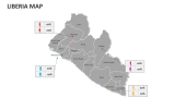 Liberia map for Google Slides and PowerPoint - PPT Slides