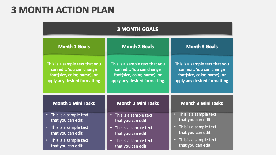 3 Month Action Plan PowerPoint and Google Slides Template - PPT Slides