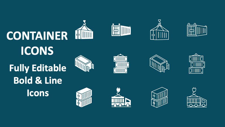 Container Icons for PowerPoint and Google Slides - PPT Slides