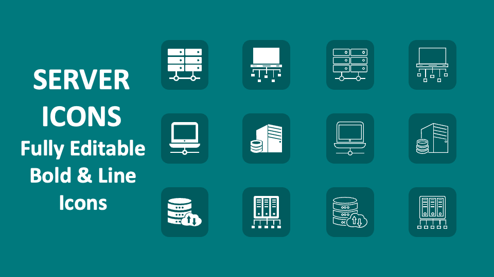 Server Icons for Google Slides and PowerPoint