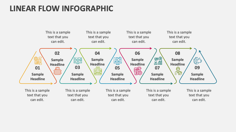 Linear Flow Infographic PowerPoint and Google Slides Template - PPT Slides