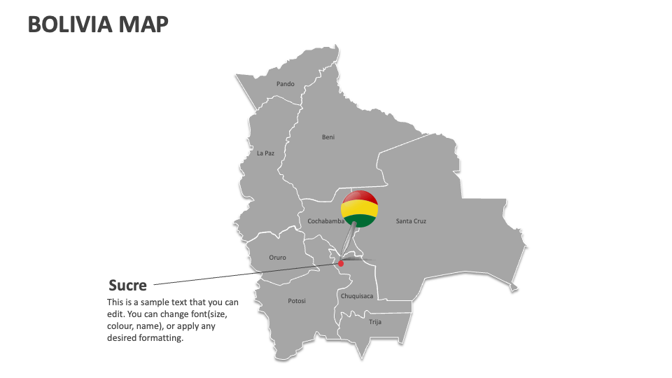 Bolivia Map for Google Slides and PowerPoint - PPT Slides