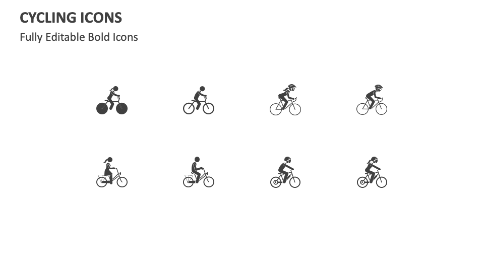 Cycling Icons for Google Slides and PowerPoint