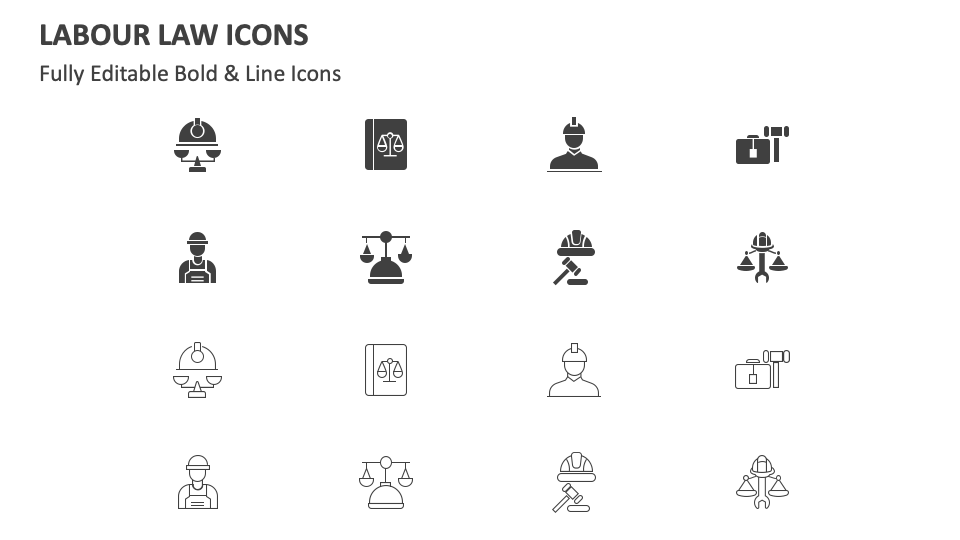 Labour Law Icons for Google Slides and PowerPoint