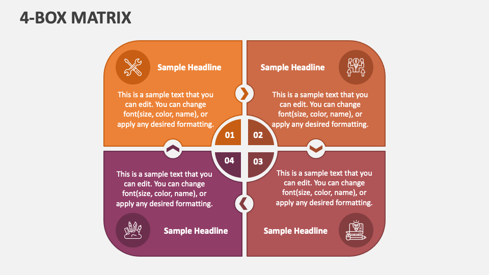 4-Box Matrix PowerPoint and Google Slides Template - PPT Slides