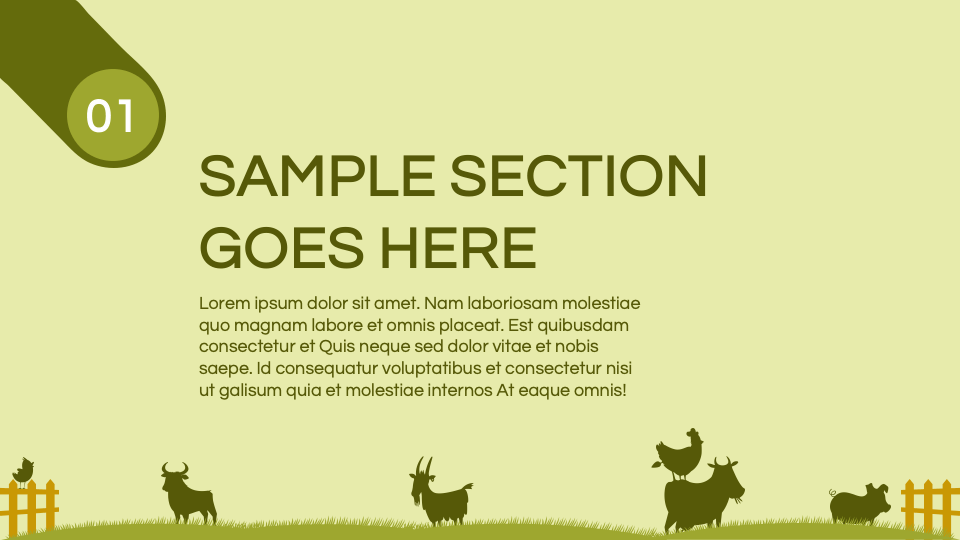 Free Livestock Presentation Theme for Google Slides and PowerPoint