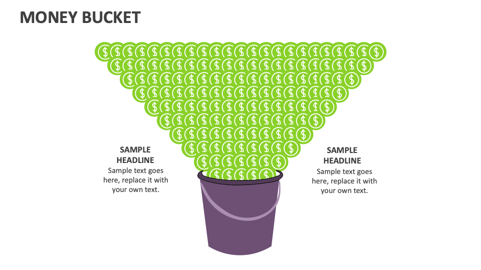 Money Bucket PowerPoint and Google Slides Template - PPT Slides