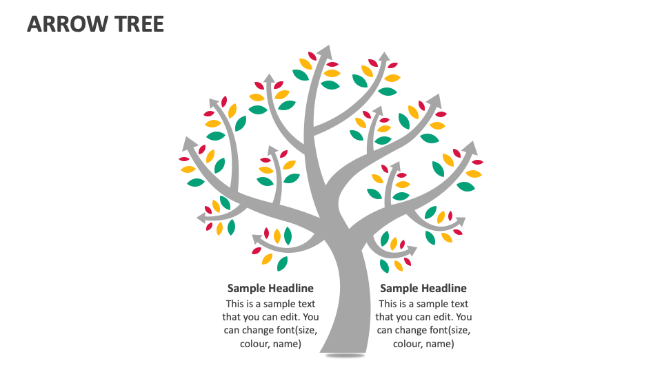 Arrow Tree PowerPoint and Google Slides Template - PPT Slides