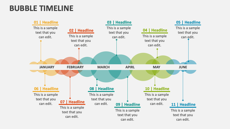 Bubble Timeline PowerPoint and Google Slides Template - PPT Slides