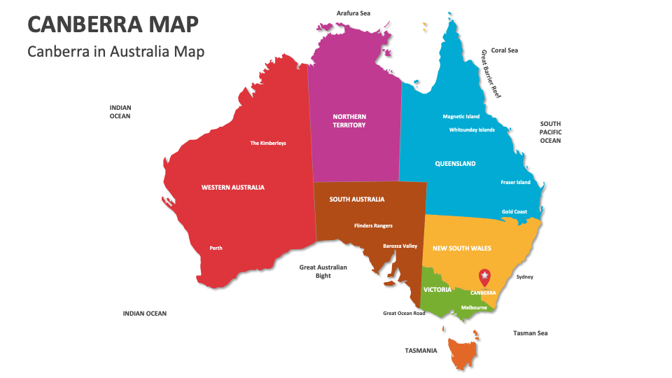 Canberra Map for Google Slides and PowerPoint - PPT Slides