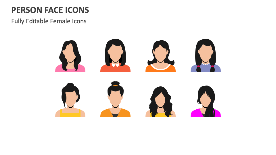 Person Face Icons for Google Slides and PowerPoint