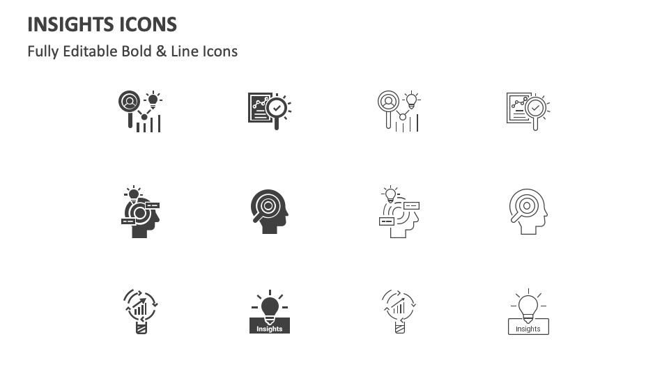 Insights Icons for Google Slides and PowerPoint