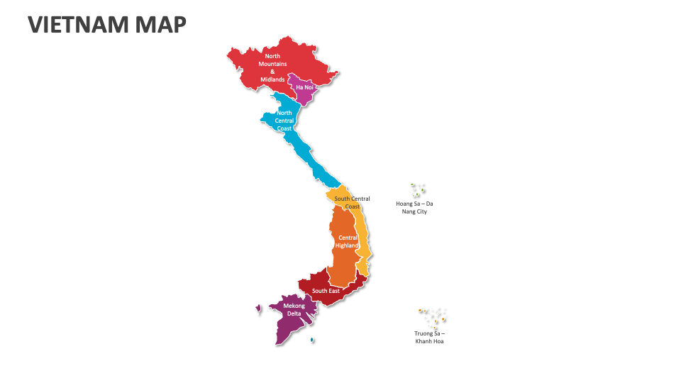 Vietnam Map for Google Slides and PowerPoint - PPT Slides