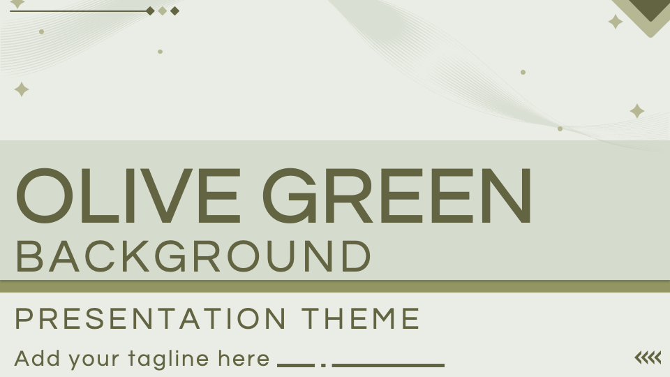 Olive Green Background Presentation Theme for Google Slides and ...