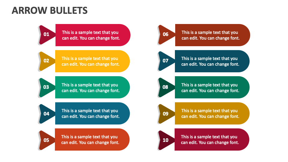 Arrow Bullets PowerPoint and Google Slides Template - PPT Slides
