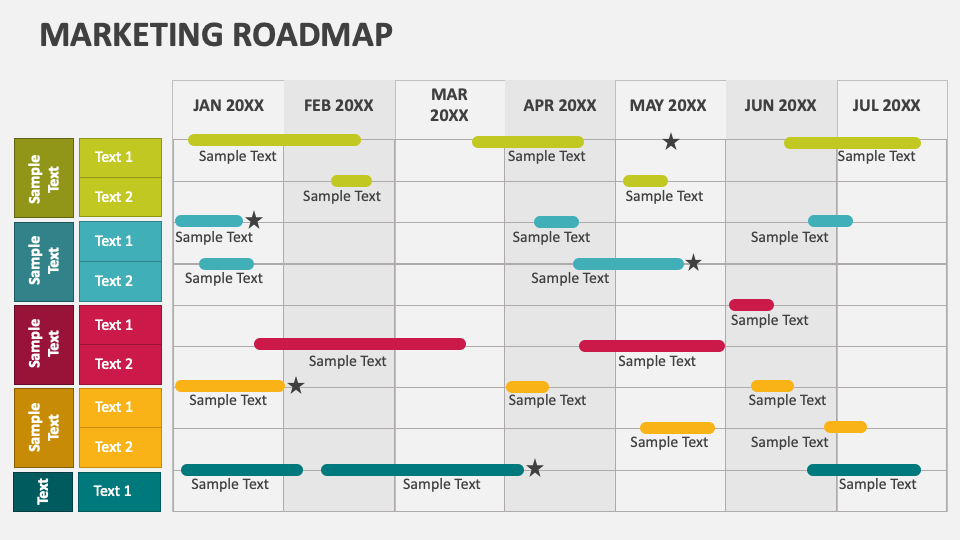Marketing Roadmap PowerPoint and Google Slides Template - PPT Slides