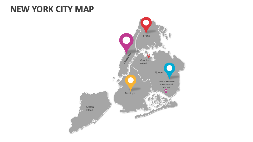 New York City Map for Google Slides and PowerPoint - PPT Slides