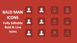 Bald Man Icons for Google Slides and PowerPoint
