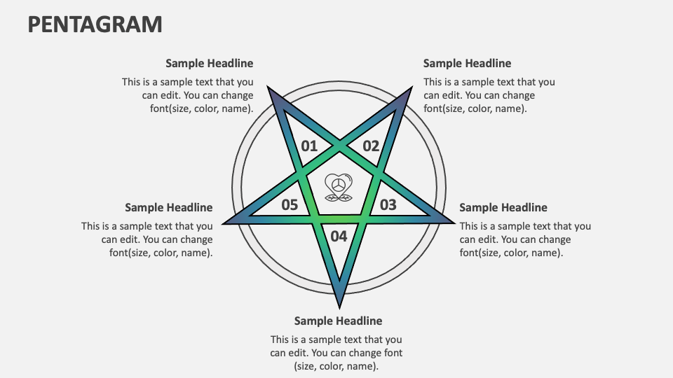 Pentagram PowerPoint and Google Slides Template - PPT Slides