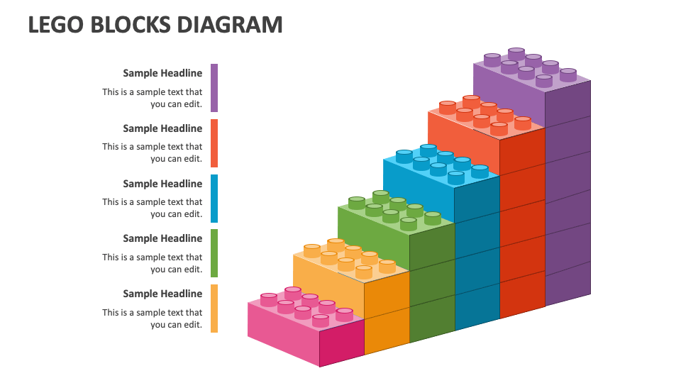 Lego Blocks Diagram Template for PowerPoint and Google Slides - PPT Slides
