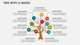 Tree With 11 Nodes PowerPoint and Google Slides Template - PPT Slides