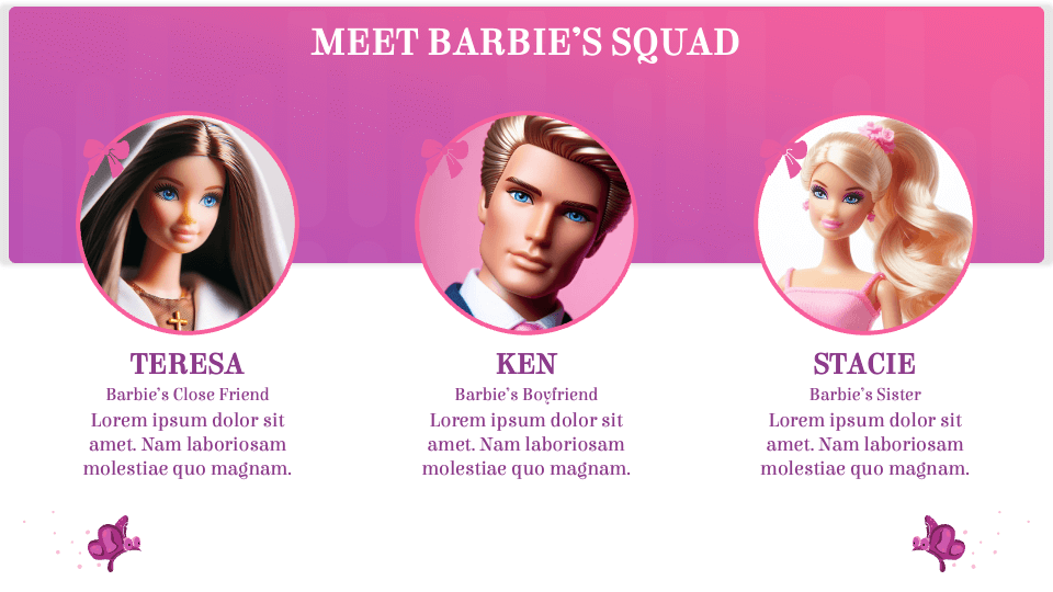 Free Creative Barbie Theme for Google Slides and PowerPoint