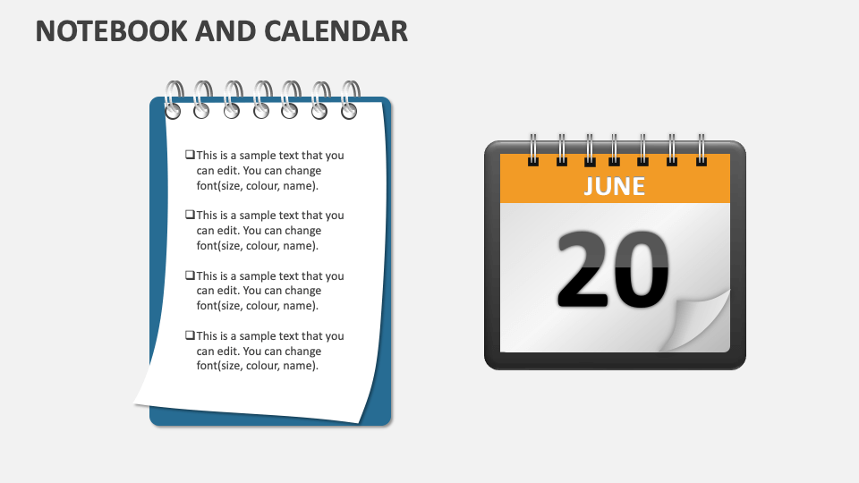 Notebook and Calendar Template for PowerPoint and Google Slides - PPT ...