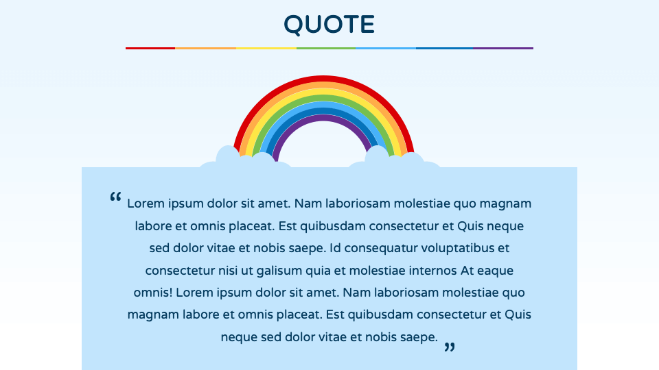 Free Rainbow Background Presentation Theme for Google Slides and PowerPoint