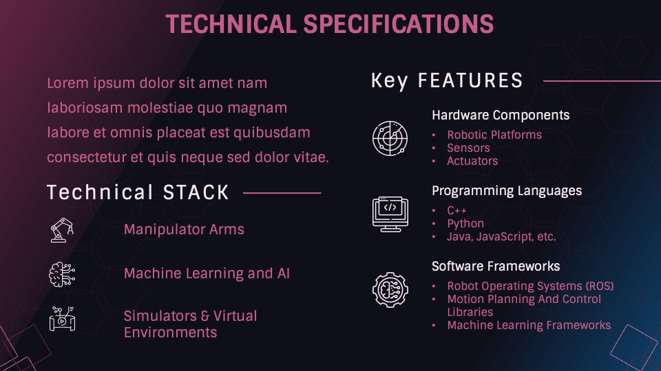 Robotics Technology Proposal Template for Google Slides and PowerPoint