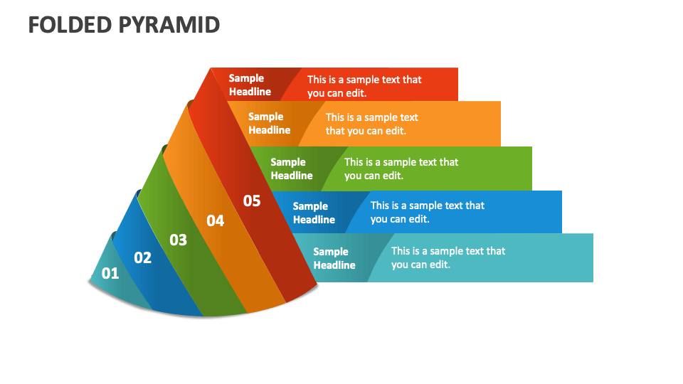 Folded Pyramid PowerPoint and Google Slides Template - PPT Slides