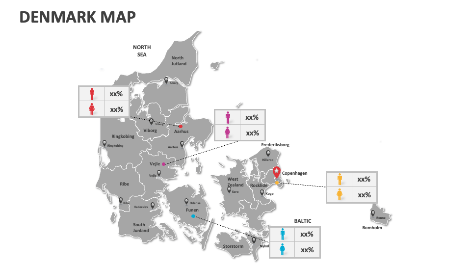 Denmark Map for Google Slides and PowerPoint - PPT Slides