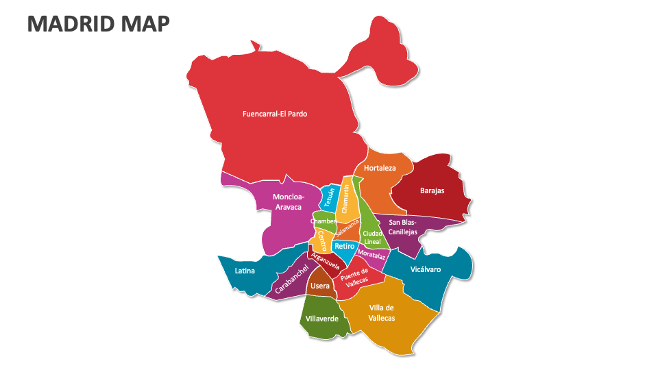 Madrid Map for Google Slides and PowerPoint - PPT Slides