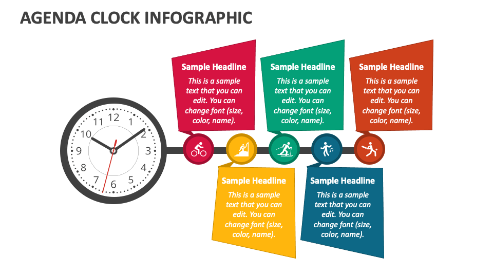 Agenda Clock Infographic PowerPoint and Google Slides Template - PPT Slides