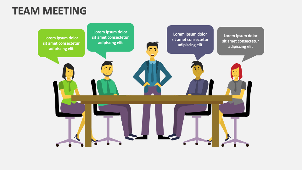 Team Meeting PowerPoint and Google Slides Template - PPT Slides