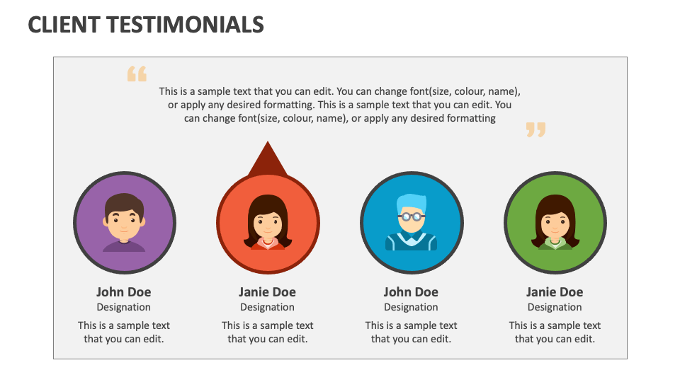 Client Testimonials PowerPoint and Google Slides Template - PPT Slides