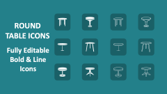 Round Table Icons for Google Slides and PowerPoint