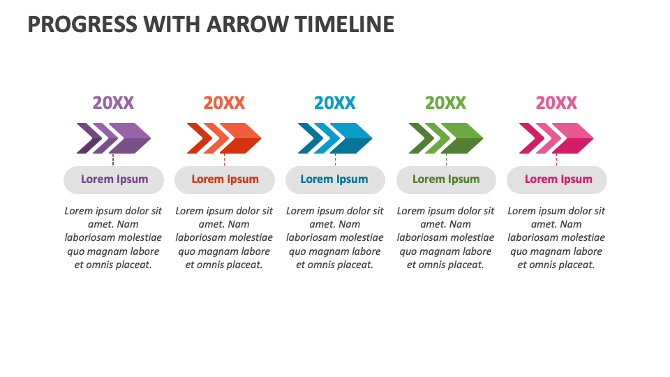 Progress with Arrow Timeline Template for Google Slides and PowerPoint ...
