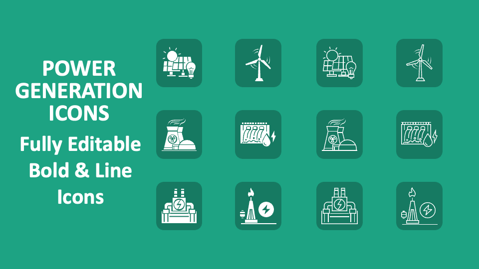 Power Generation Icons for Google Slides and PowerPoint