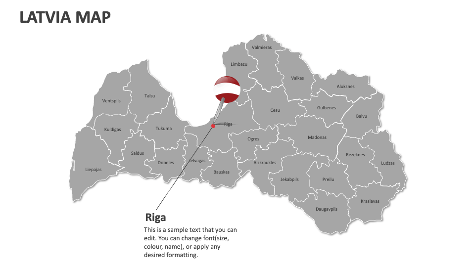 Latvia Map for Google Slides and PowerPoint - PPT Slides