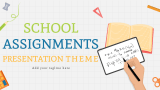 Free School Assignments Presentation Theme for Google Slides and PowerPoint
