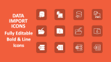 Data Import Icons for Google Slides and PowerPoint