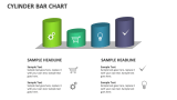 Cylinder Bar Chart for PowerPoint and Google Slides - PPT Slides