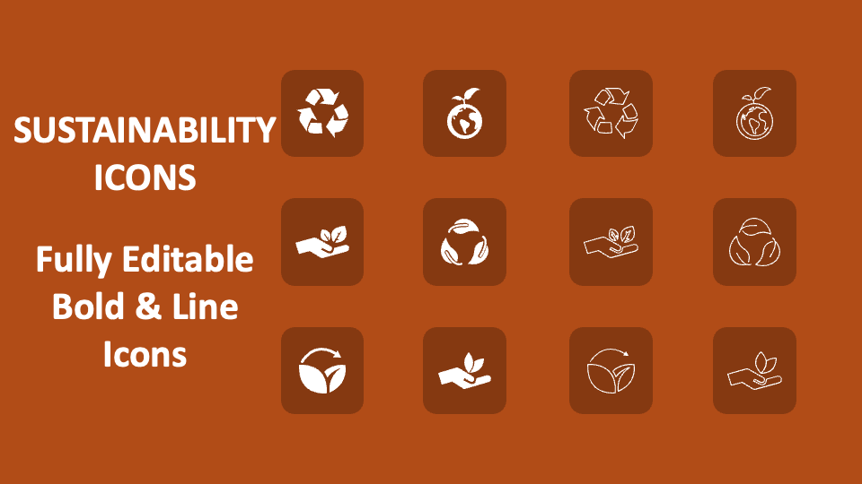 Sustainability Icons for Google Slides and PowerPoint