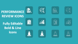 Performance Review Icons for Google Slides and PowerPoint