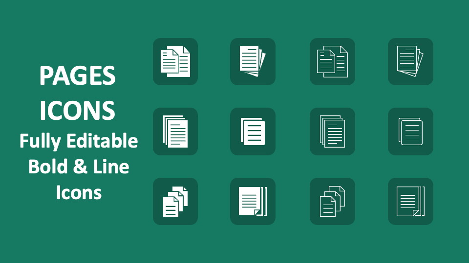 Pages Icons for Google Slides and PowerPoint
