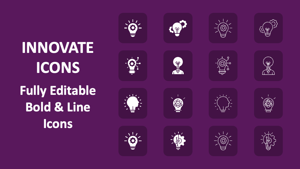 Innovate Icons for Google Slides and PowerPoint