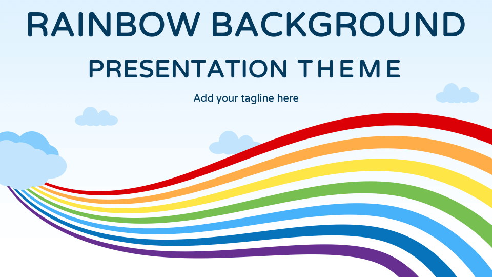 Free Rainbow Background Presentation Theme for Google Slides and PowerPoint