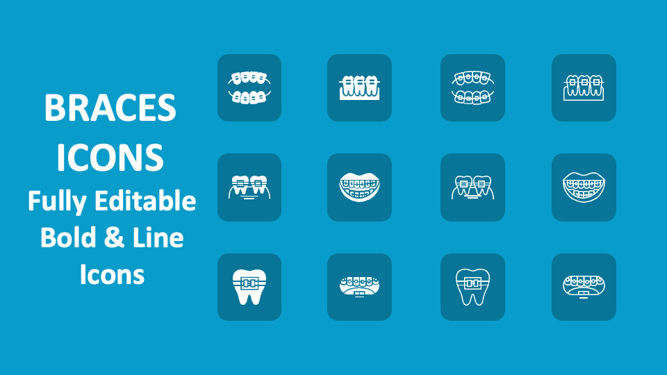 Braces Icons for Google Slides and PowerPoint